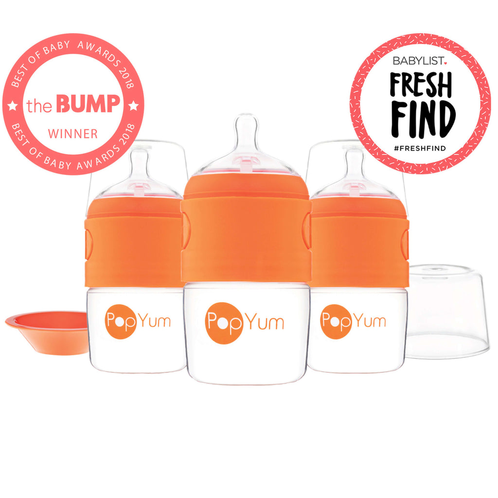 PopYum Anti-Colic Formula Making Baby Bottle, 3 pack, 5 oz., 150 ml